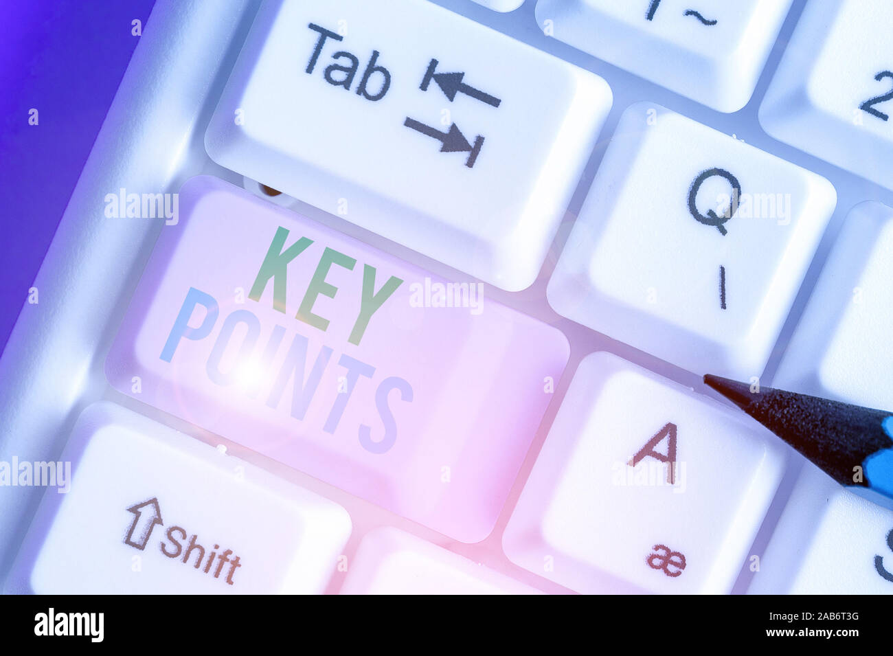 Text sign showing Key Points. Business photo showcasing most important ...