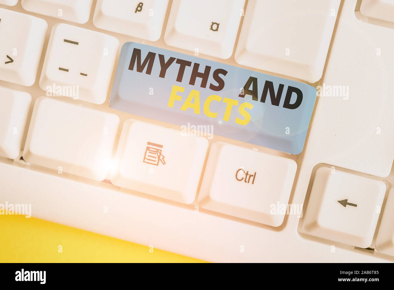 Text Sign Showing Myths And Facts Business Photo Text Oppositive