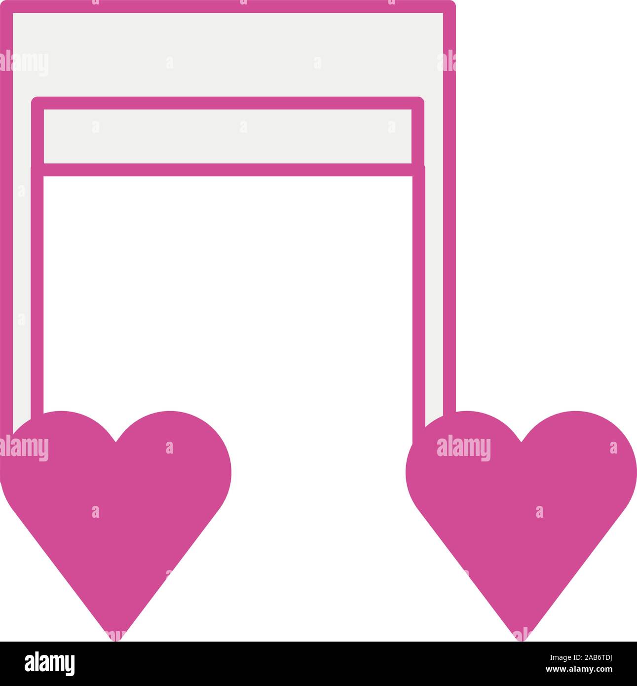 happy valentines day music notes with hearts Stock Vector Image & Art ...