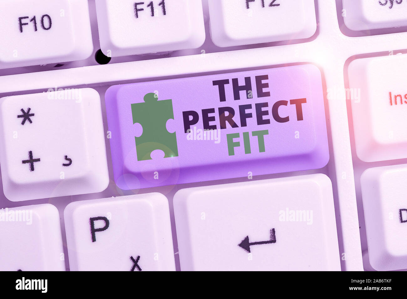 Writing note showing The Perfect Fit. Business concept for Puzzle ...