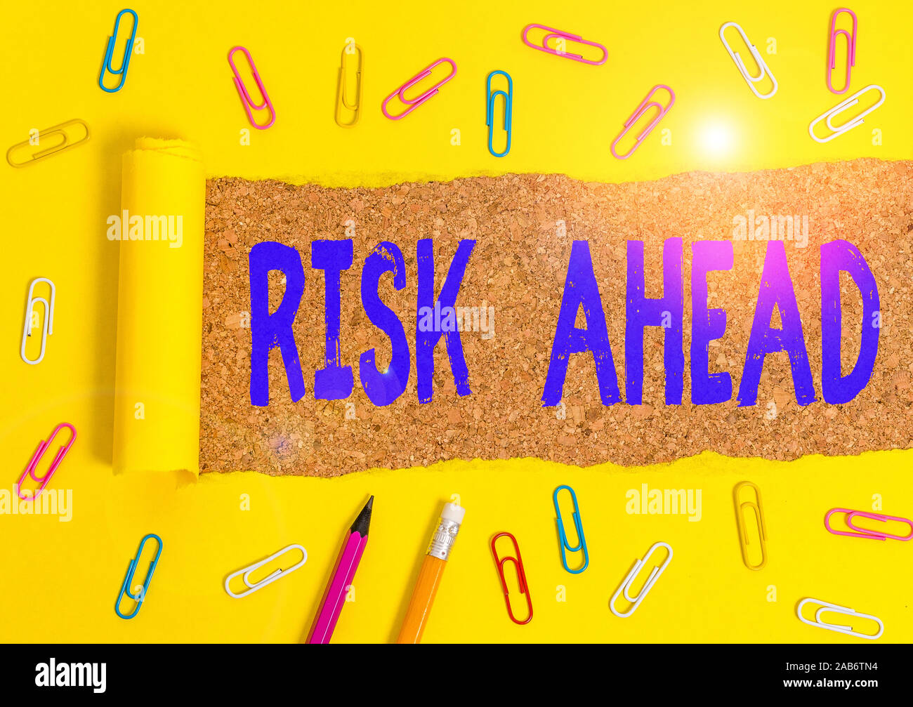 Conceptual hand writing showing Risk Ahead. Concept meaning A ...