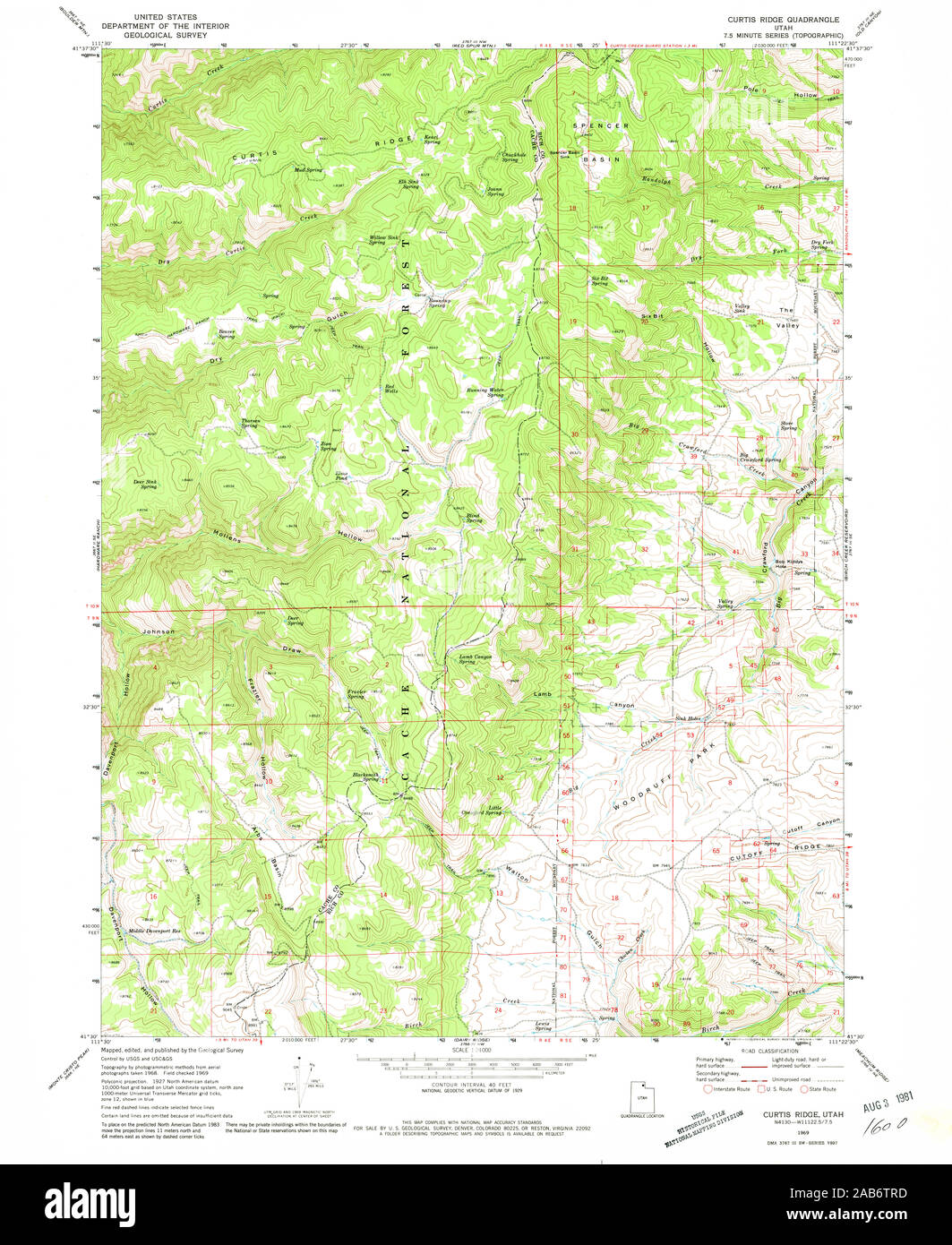 UT Curtis Ridge 248796 1969 24000 Restoration Stock Photo - Alamy