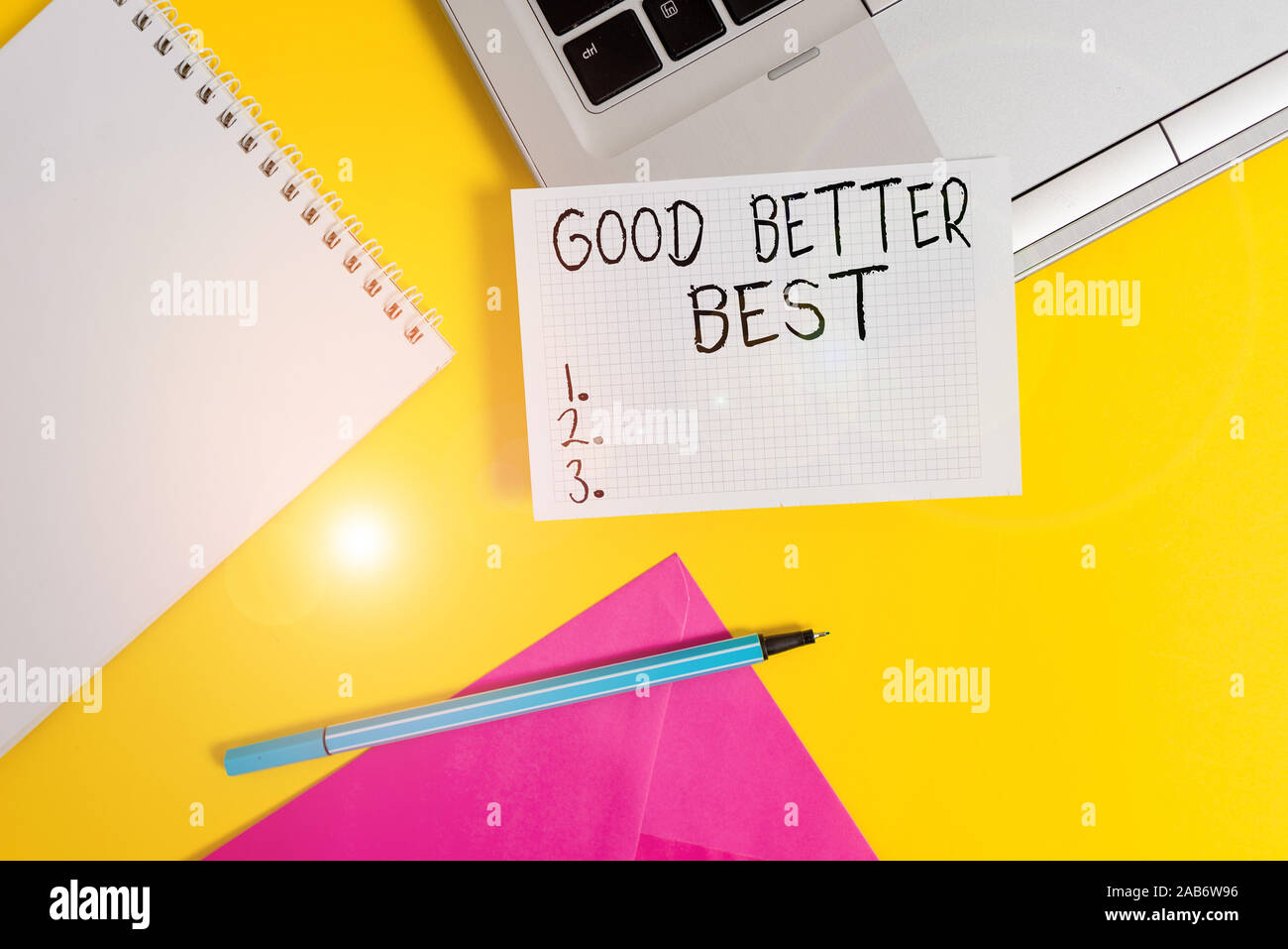 Conceptual hand writing showing Good Better Best. Concept meaning ...