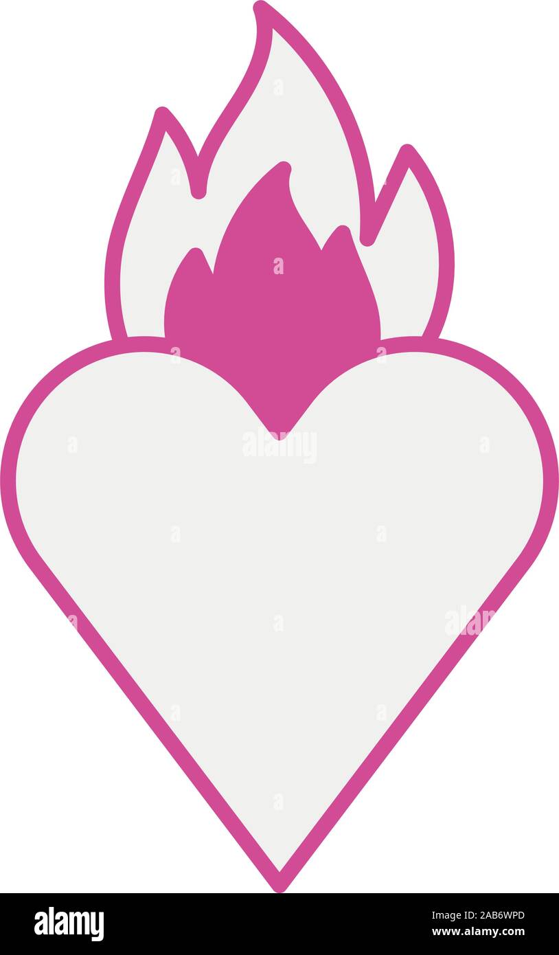 Valentines day fire Stock Vector Images - Alamy