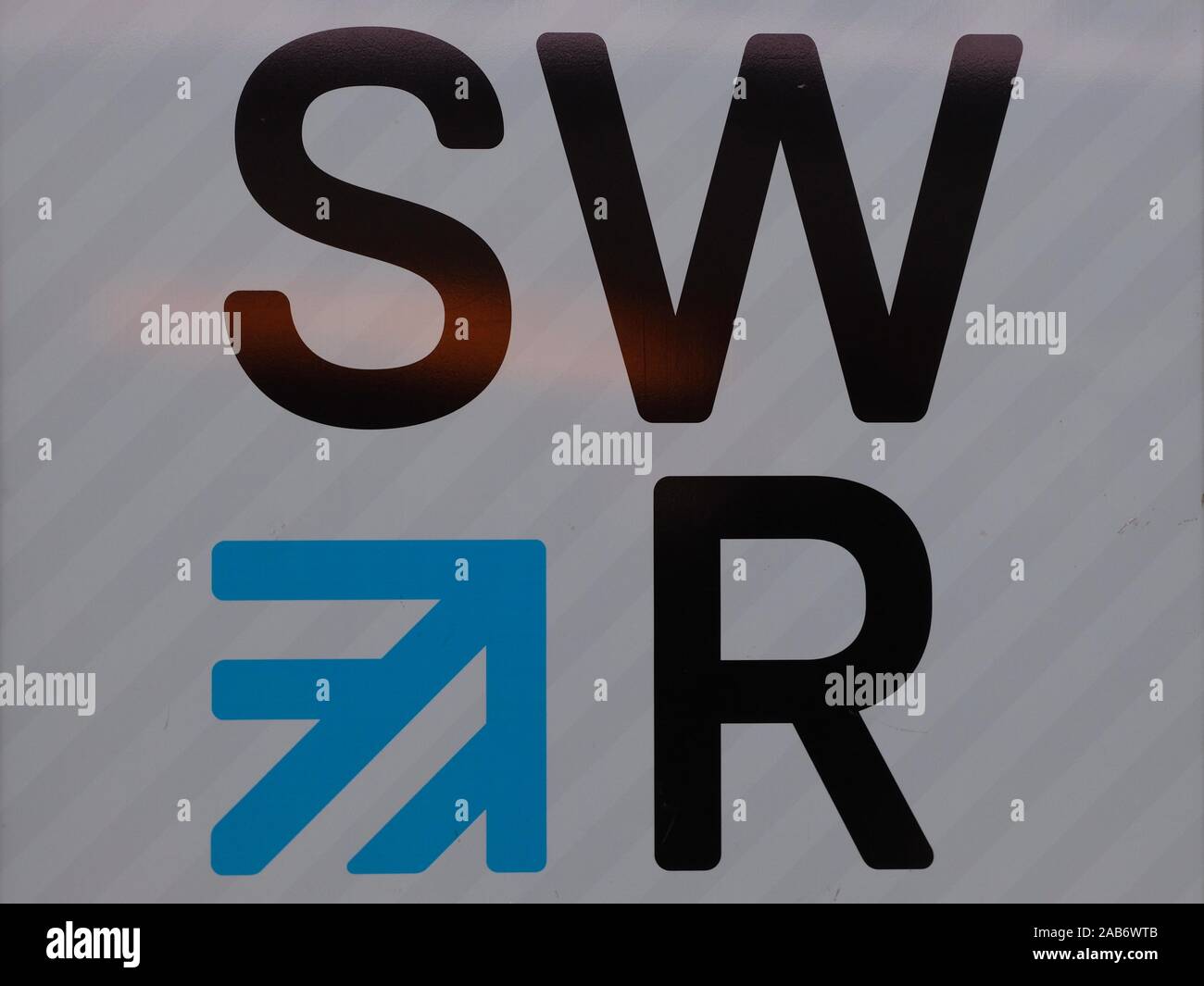 South Western Railway logo as seen at London's Waterloo Station Stock ...