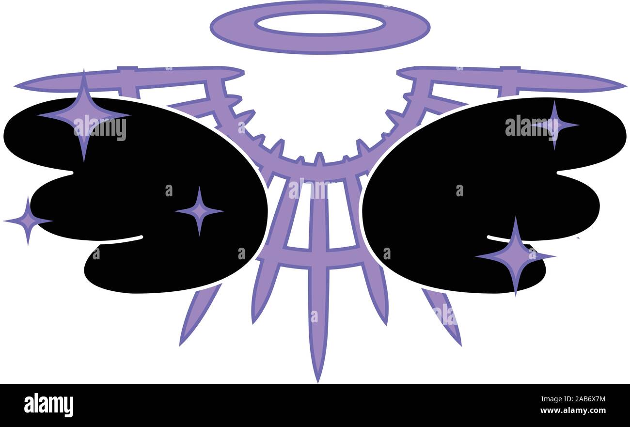 This is a illustration of Divine Angel wings with halo Stock Vector ...