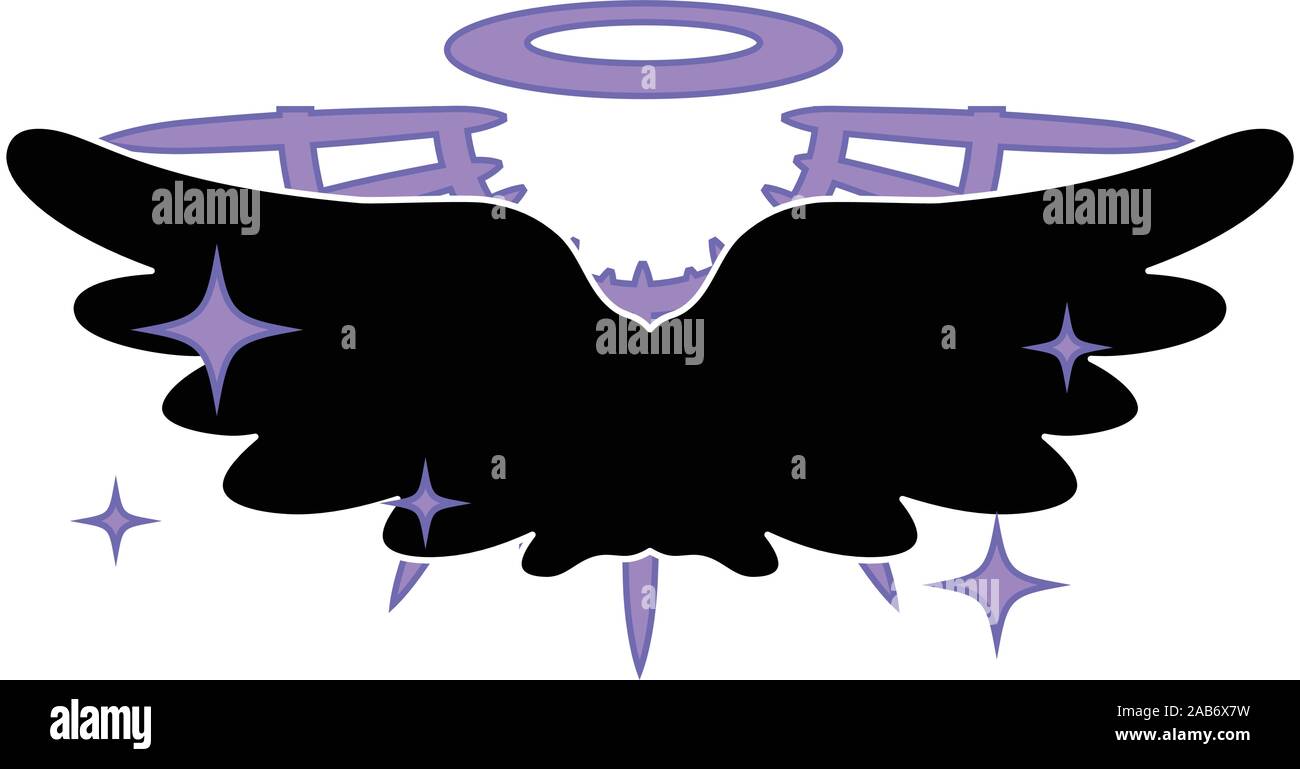 This is a illustration of Divine Angel wings with halo Stock Vector ...