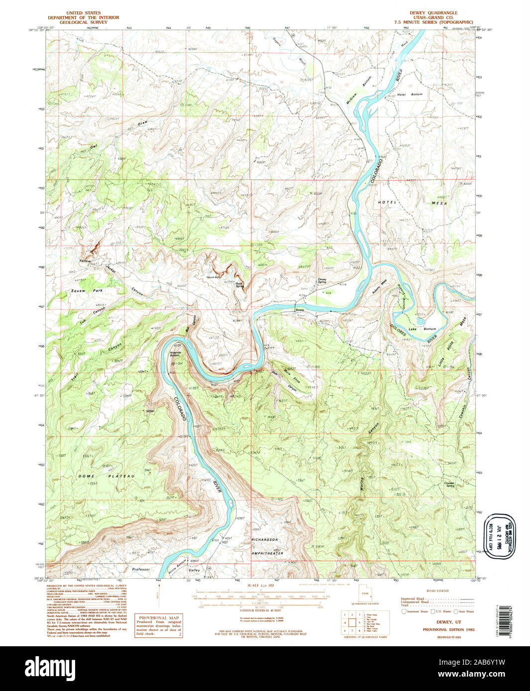 Map of dewey Cut Out Stock Images & Pictures - Alamy