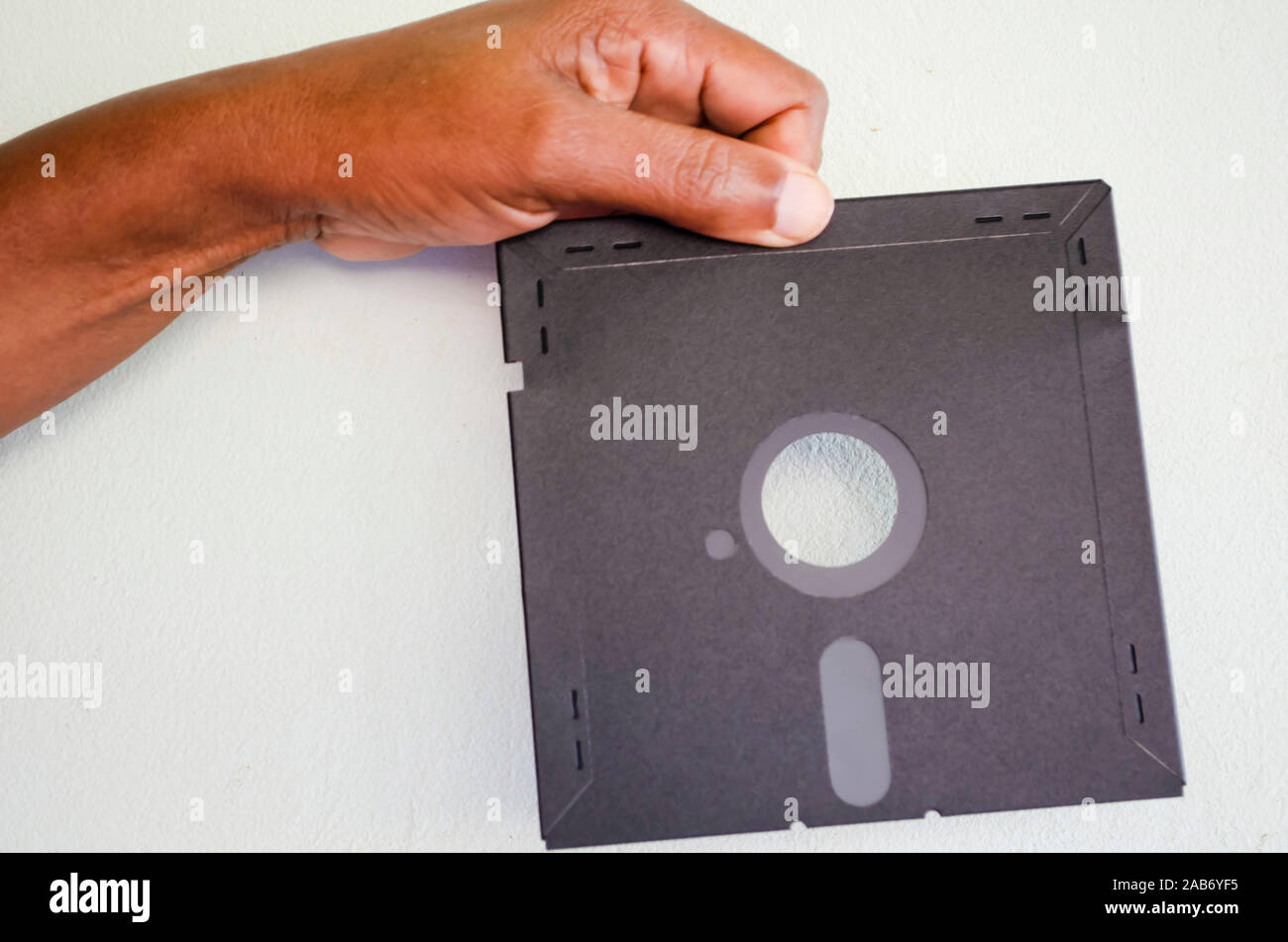 Underside Of Old Floppy Disk Stock Photo - Alamy