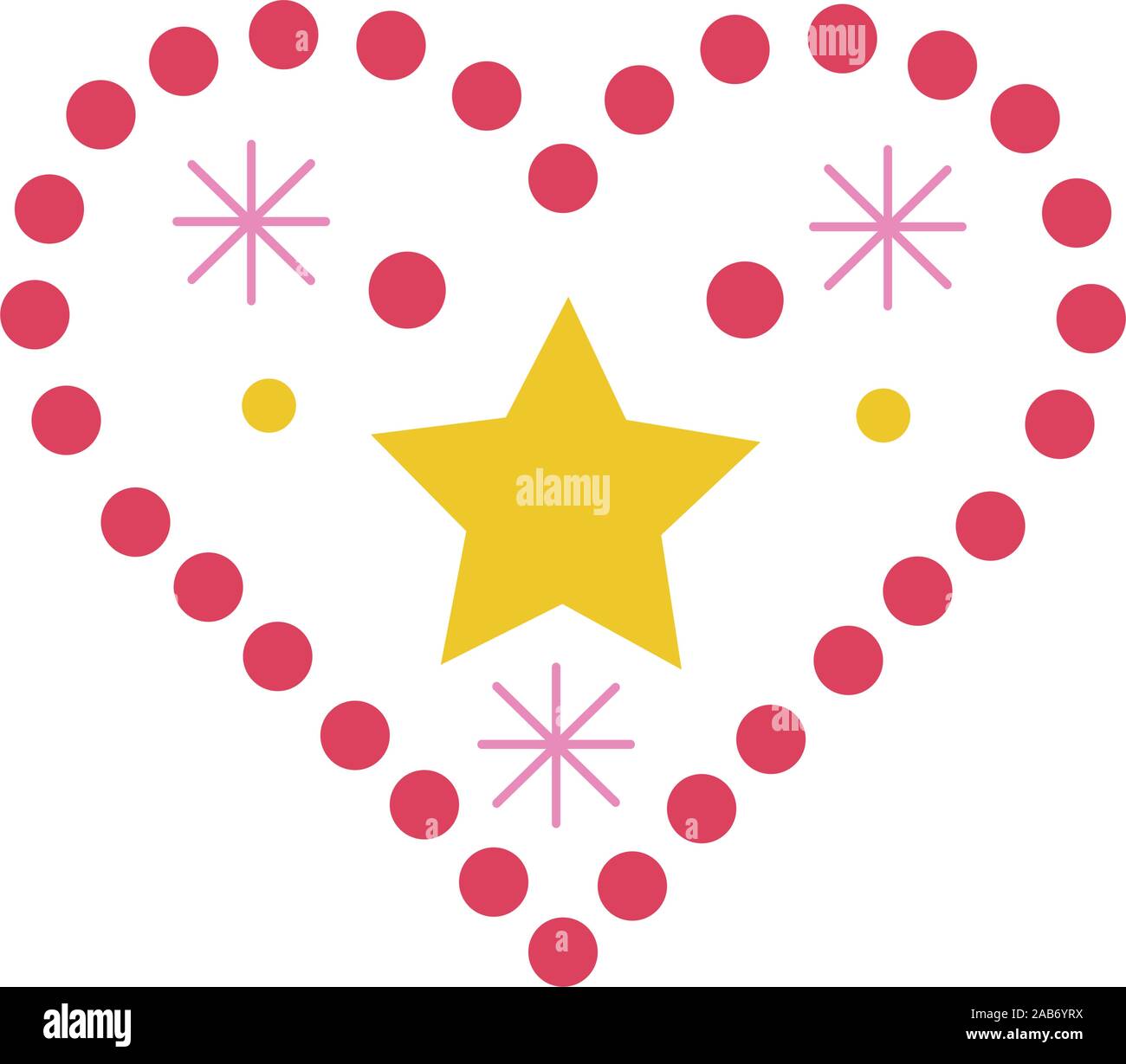 fireworks explosion splash with stars and hearts Stock Vector Image ...