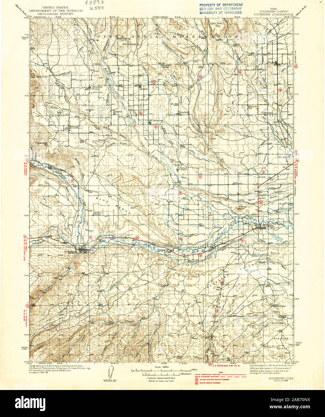 Duchesne map hi-res stock photography and images - Alamy
