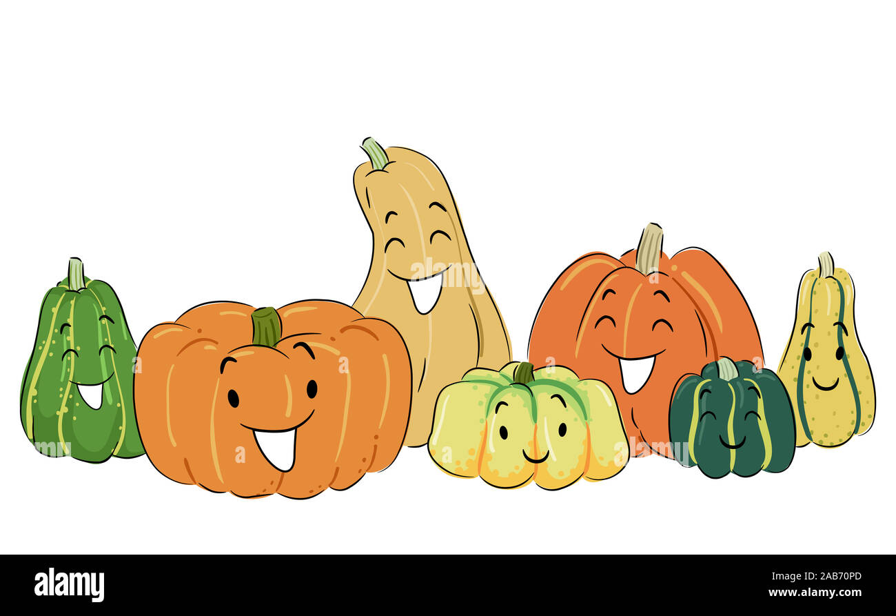 Cartoon pumpkins Cut Out Stock Images & Pictures - Alamy