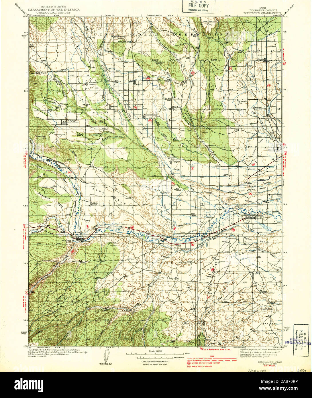 Map of duchesne hi-res stock photography and images - Alamy