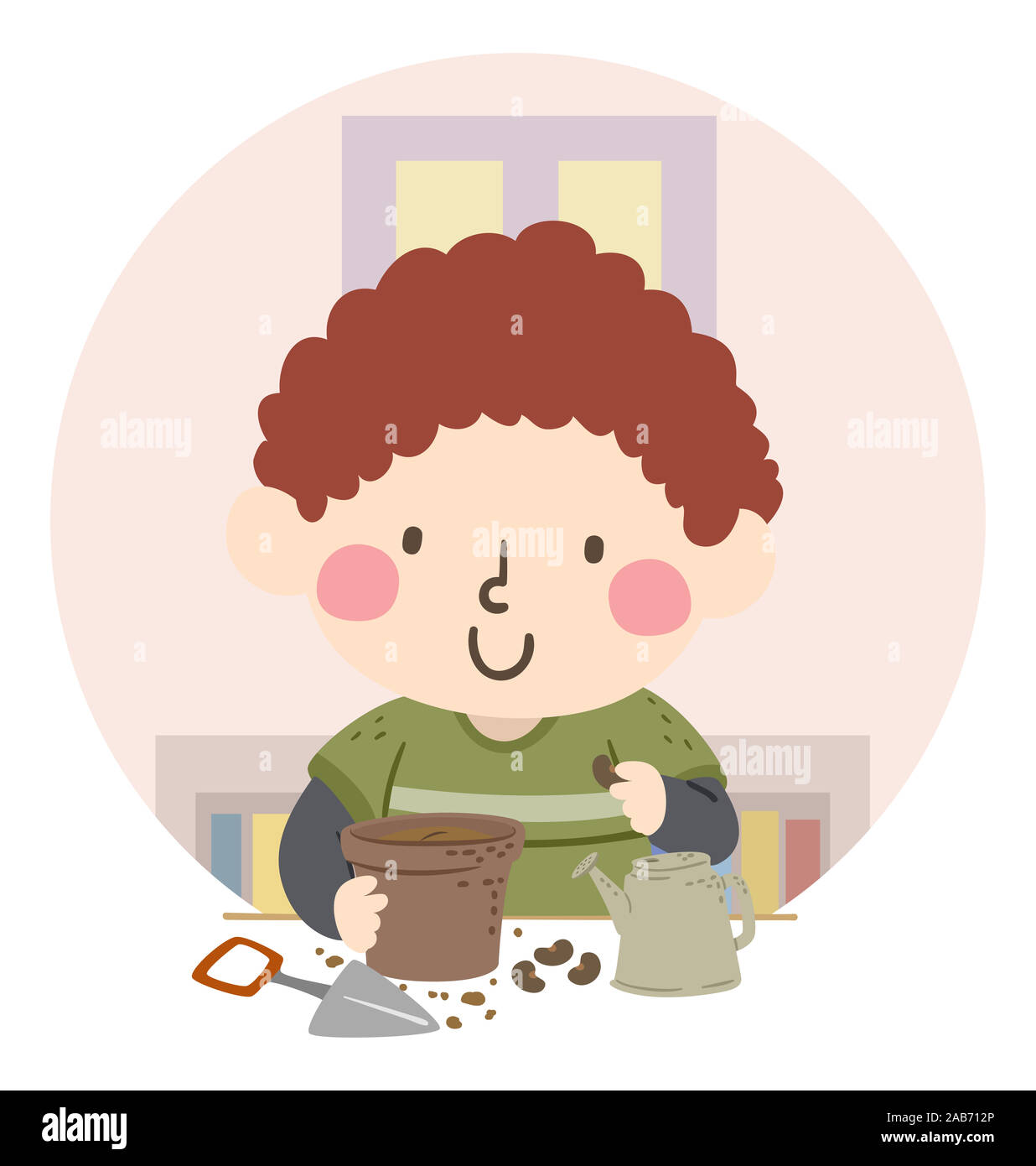 Kids Planting Seeds Clip Art
