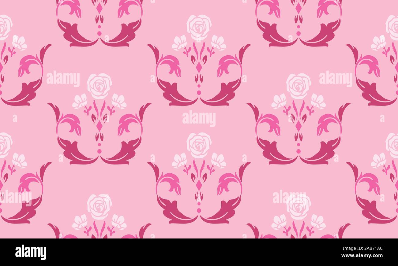 Seamless floral pattern with cute white rose flower Stock Vector Image ...