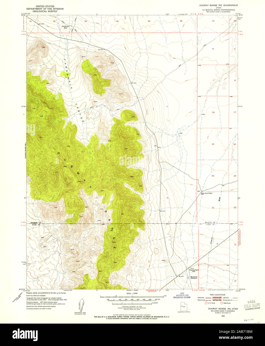 UT Dugway Range NE 249018 1953 24000 Restoration Stock Photo - Alamy