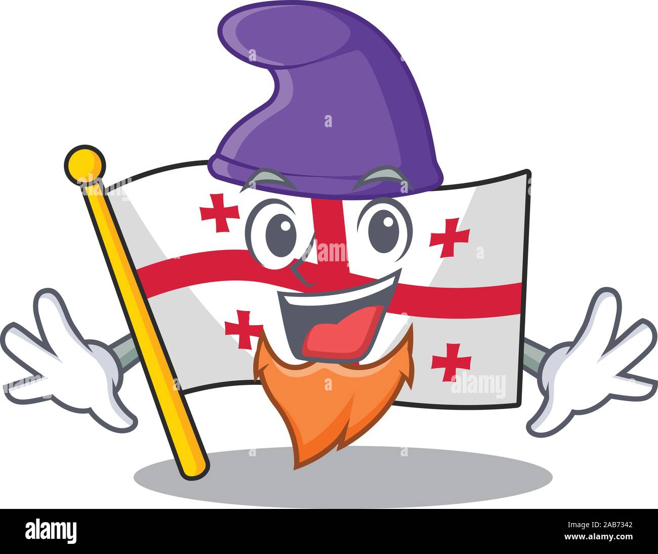 Flag georgia mascot cartoon style as an Elf Stock Vector Image & Art ...