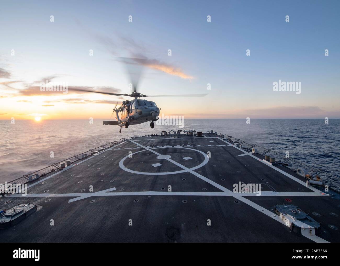 PACIFIC OCEAN (Nov. 24, 2019) An MH-60S Sea Hawk, assigned to the ...