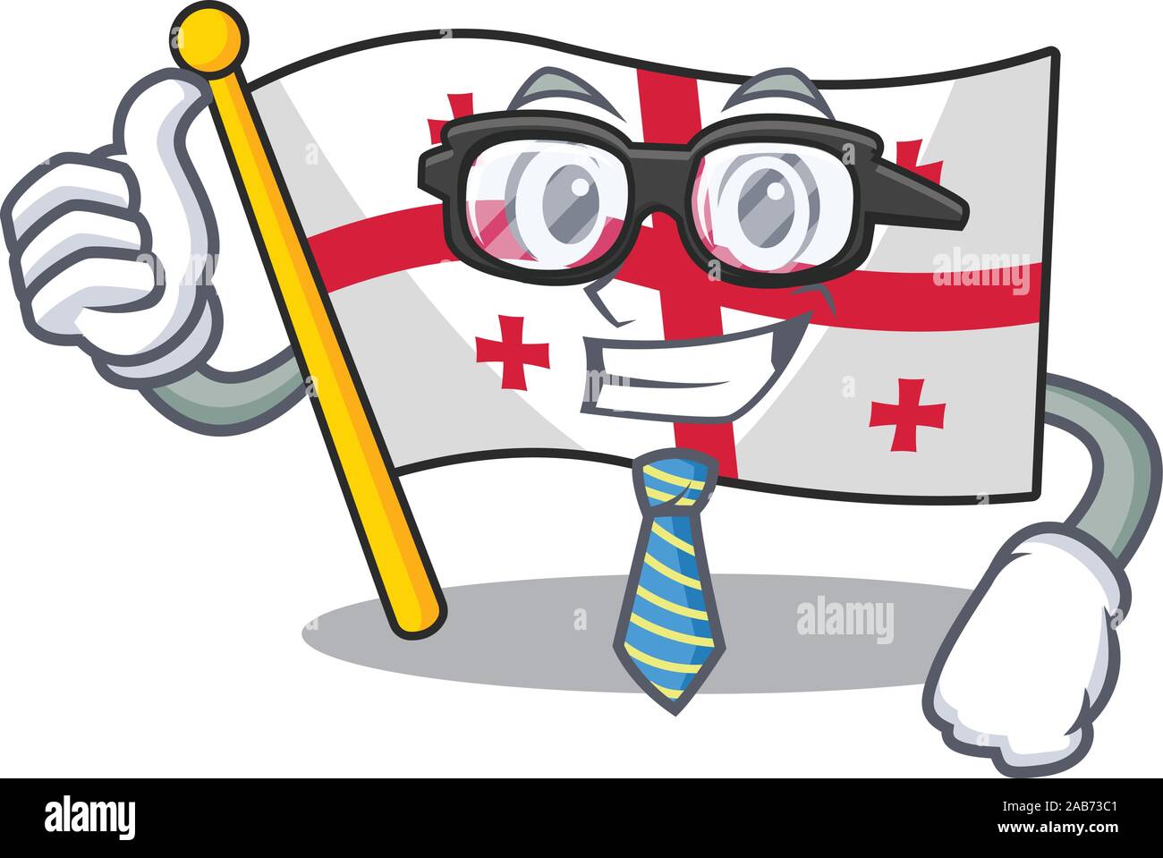 Cool Businessman flag georgia cartoon in character Stock Vector Image ...