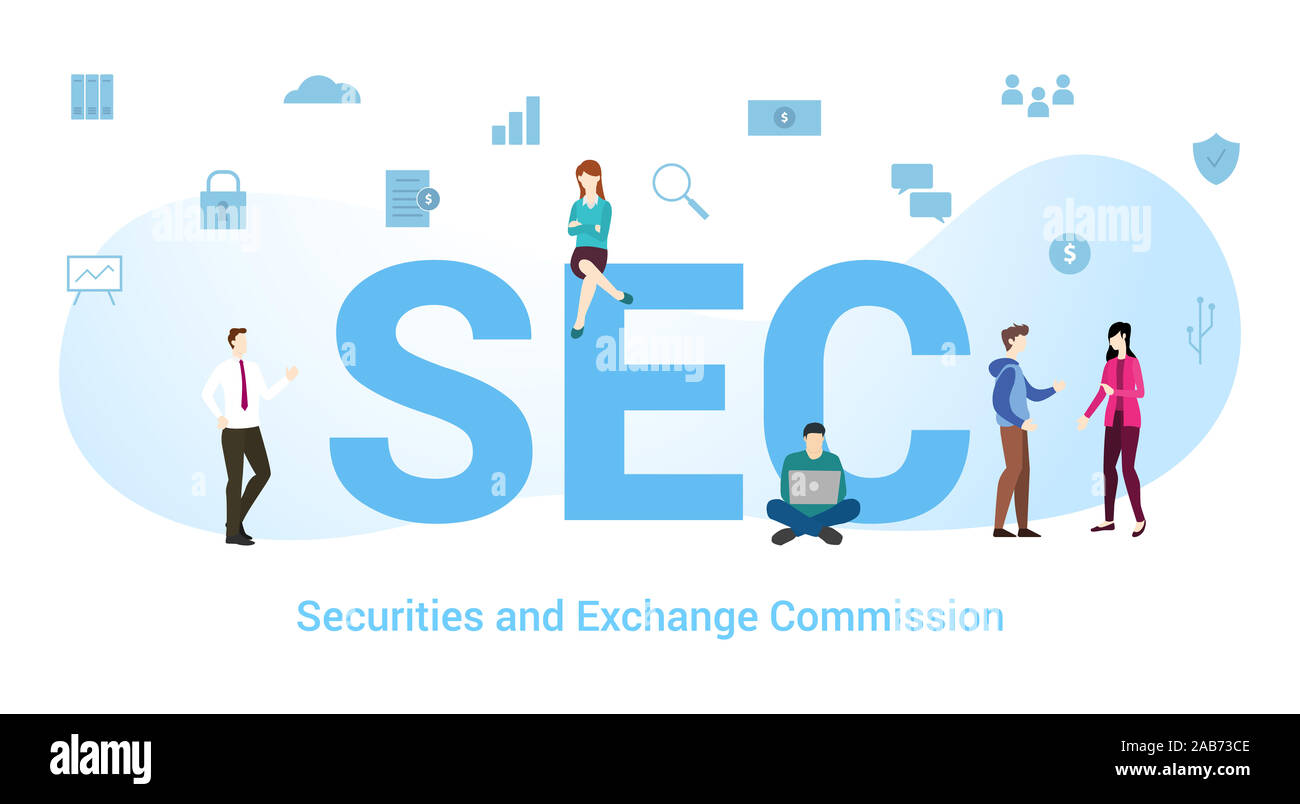 sec securities and exchange commission concept with big word or text ...