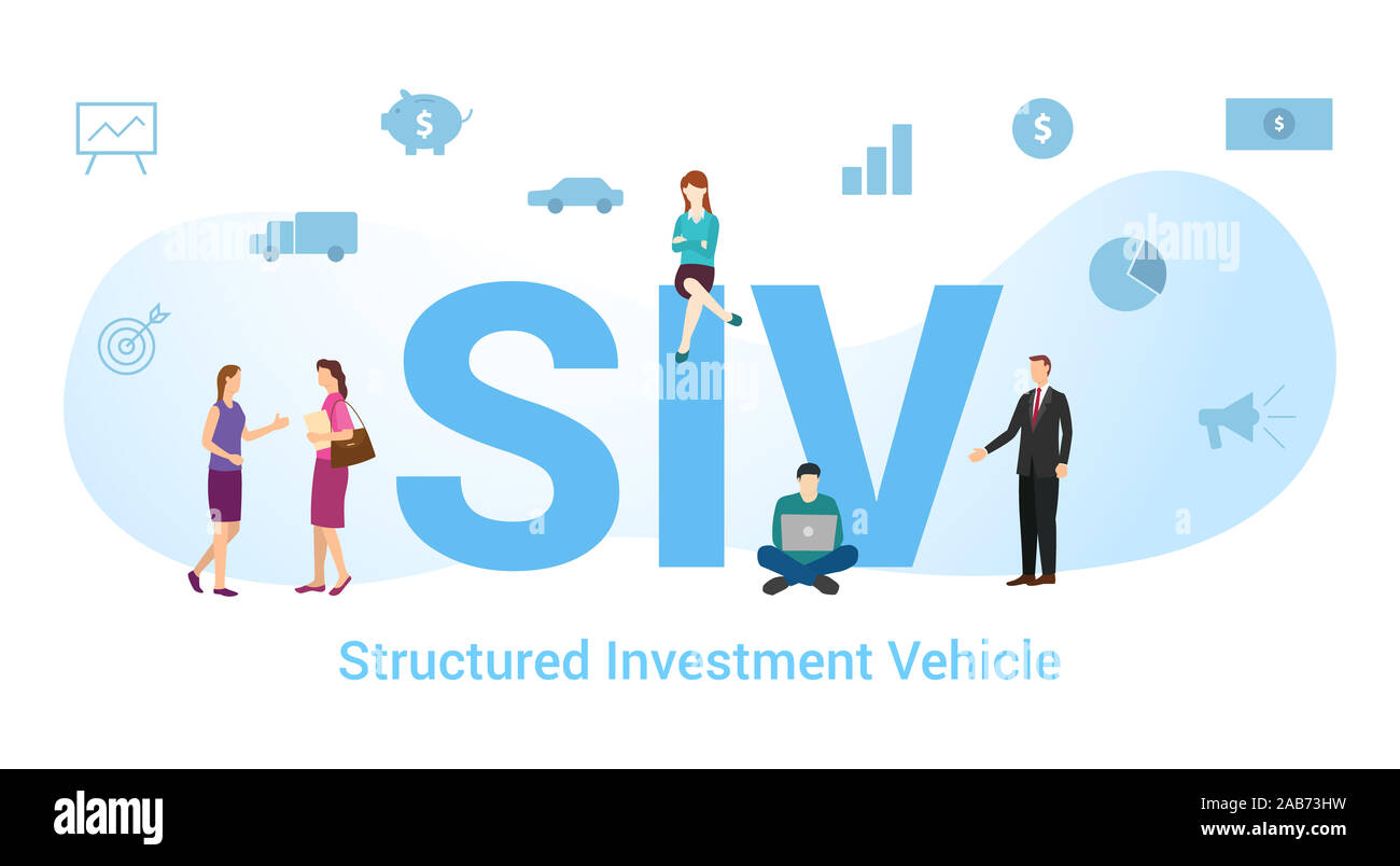 siv structured investment vehicle concept with big word or text and ...