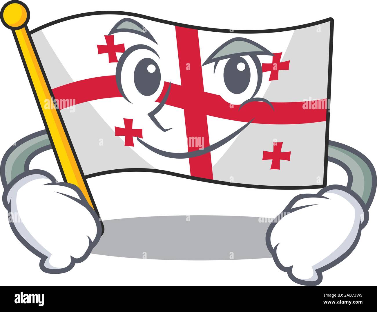 Flag georgia mascot cartoon style with Smirking face Stock Vector Image ...