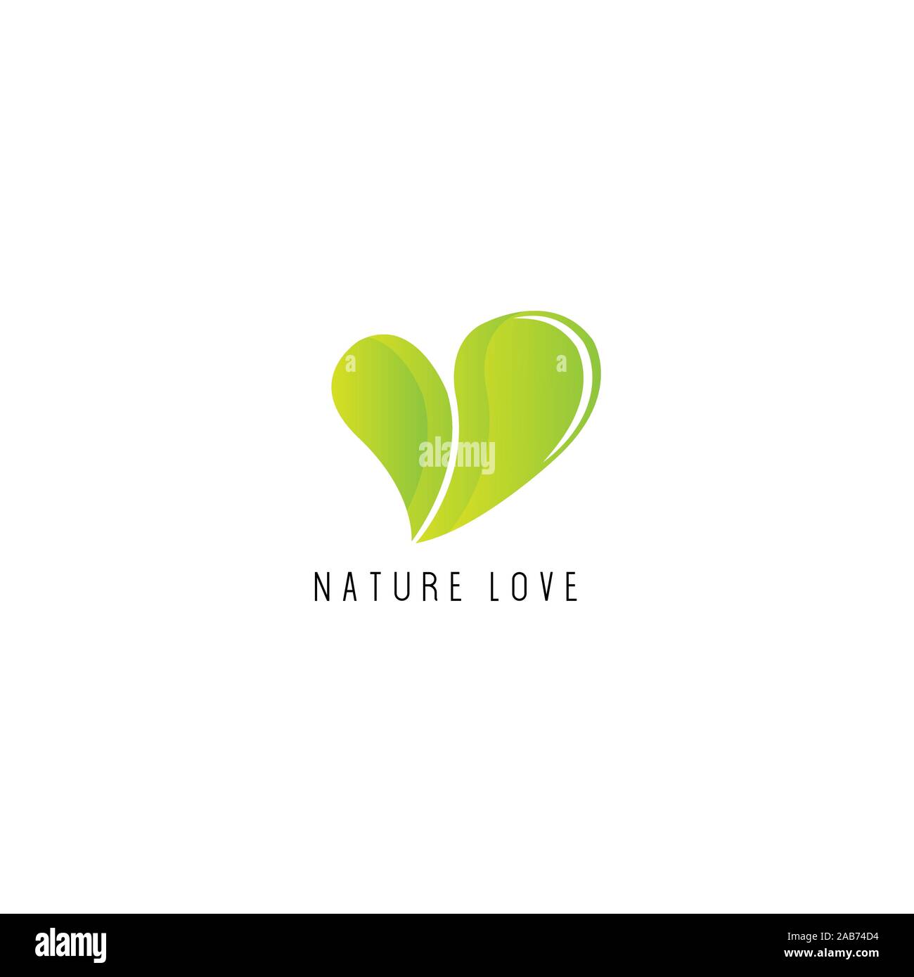 love and leaf logo vector design concept Stock Vector Image & Art - Alamy