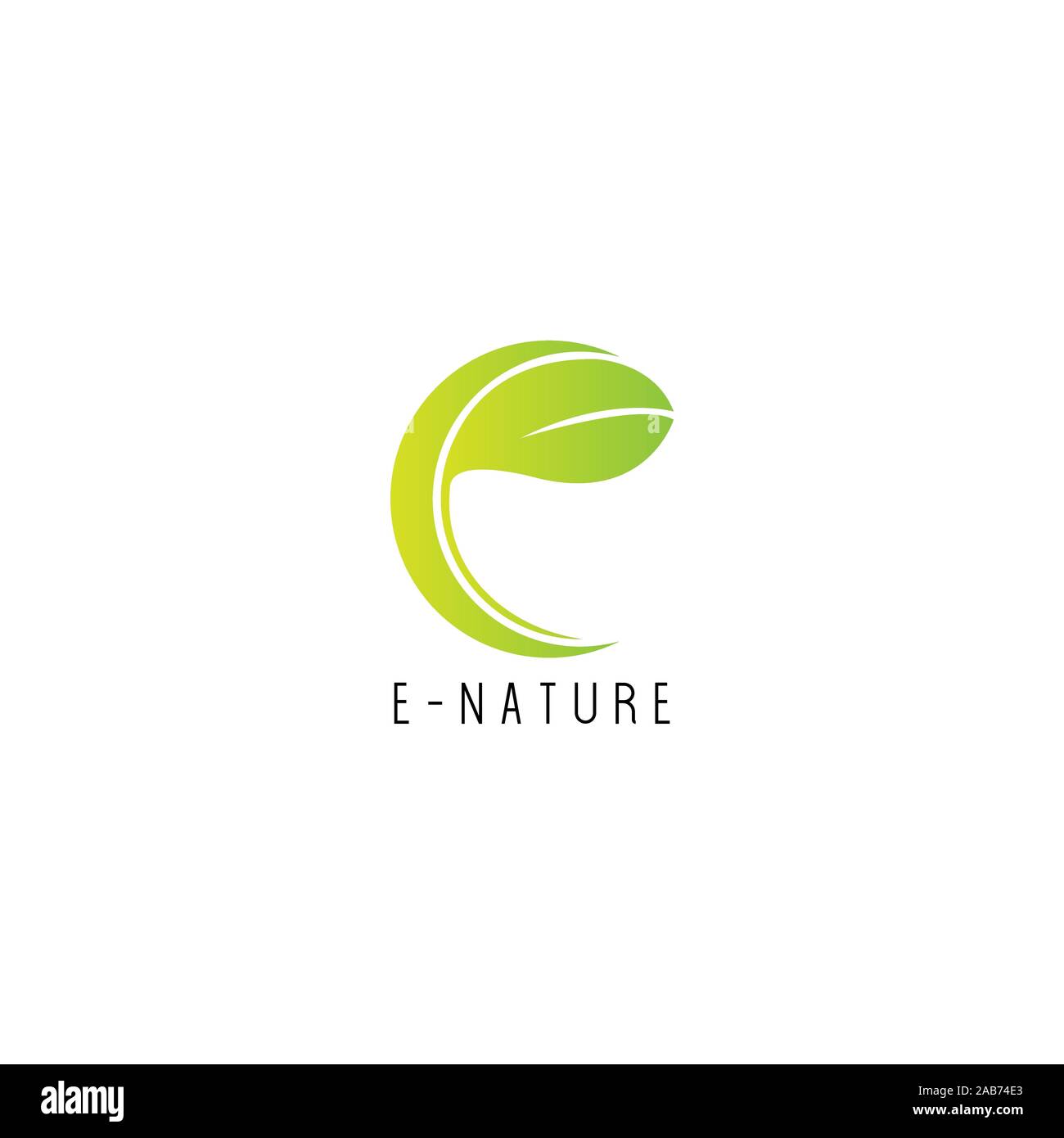 Eco Logo Design. Letter E Vector Stock Vector Image & Art - Alamy