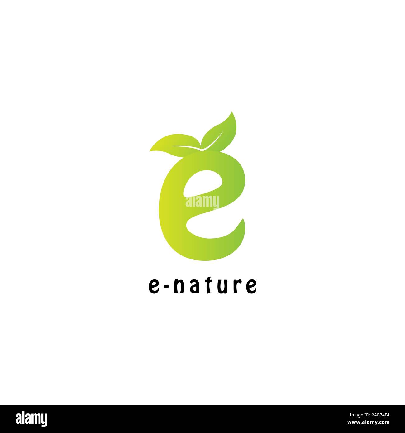 Eco Logo Design. Letter E Vector Stock Vector Image & Art - Alamy