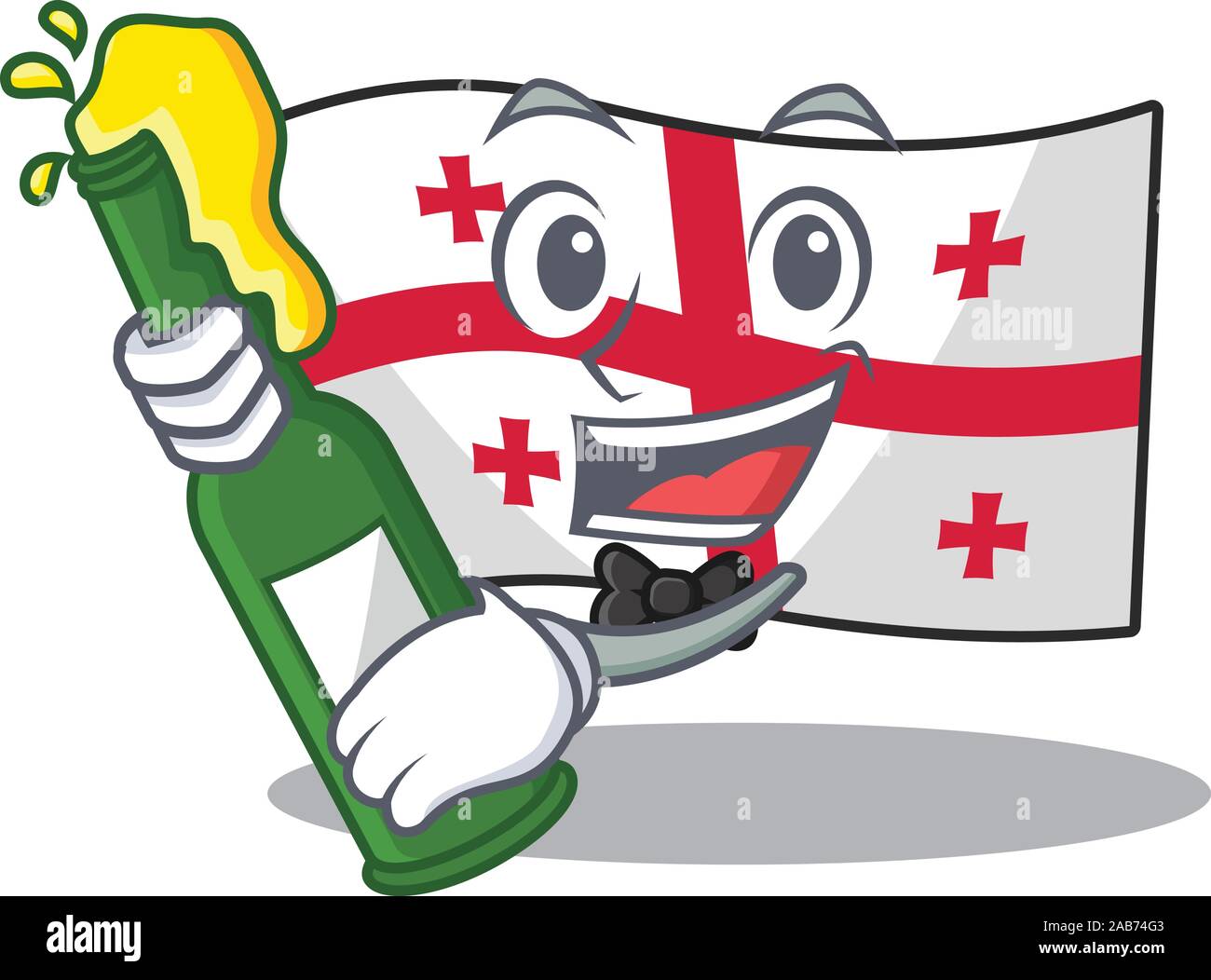 Cool flag georgia with beer mascot cartoon style Stock Vector Image ...