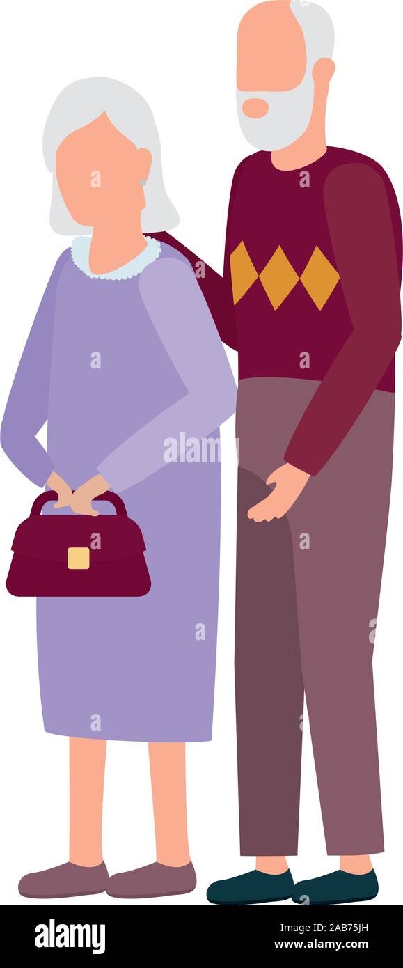 cute grand parents avatars characters Stock Vector Image & Art - Alamy