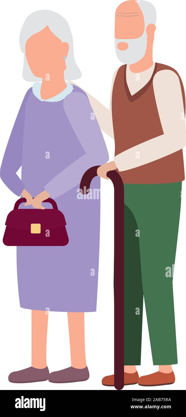 cute grand parents avatars characters Stock Vector Image & Art - Alamy