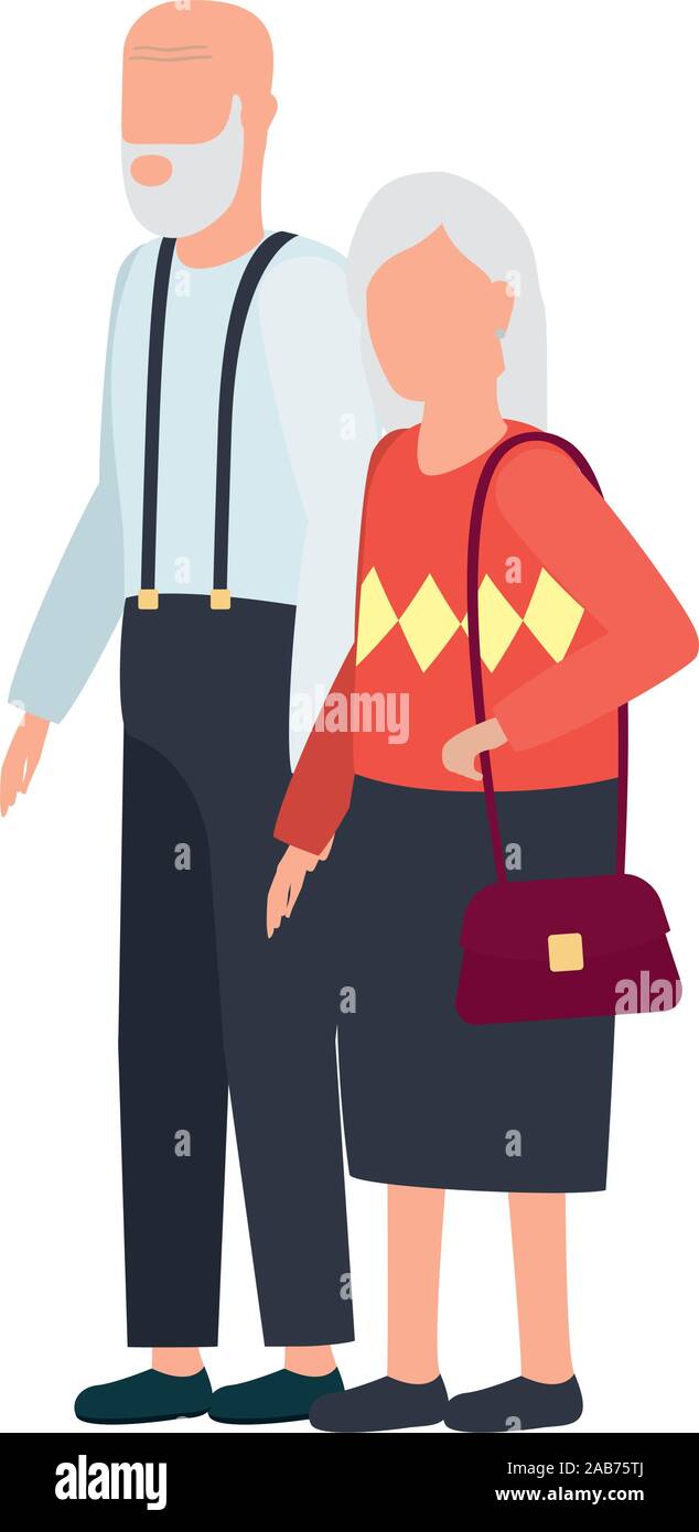 cute grand parents avatars characters Stock Vector Image & Art - Alamy