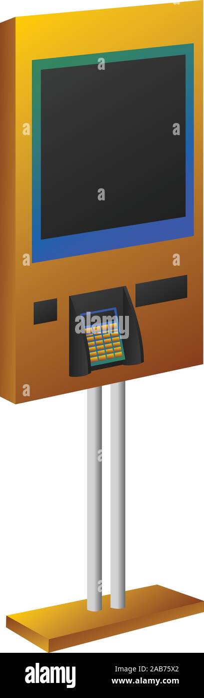 Payment kiosk icon. Cartoon of payment kiosk vector icon for web design ...