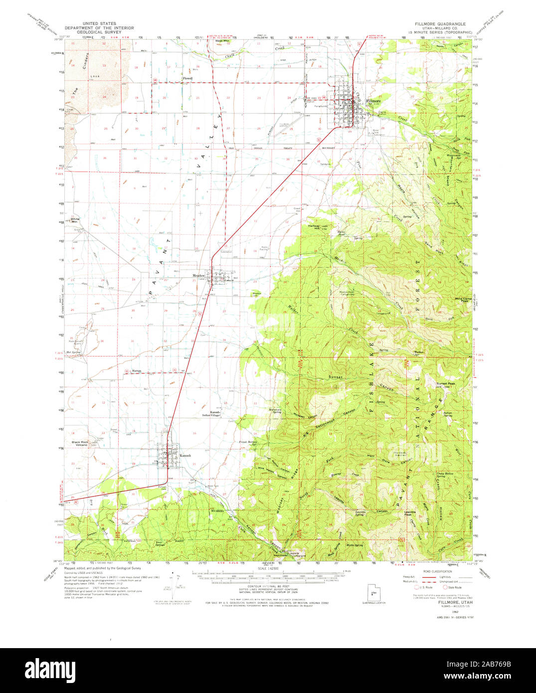 Fillmore map Cut Out Stock Images & Pictures - Alamy
