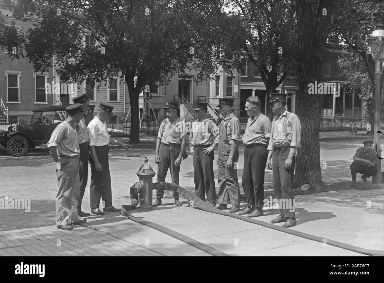 Firemen of Engine Company #8 fire station ca. 1921-1923 Stock Photo - Alamy