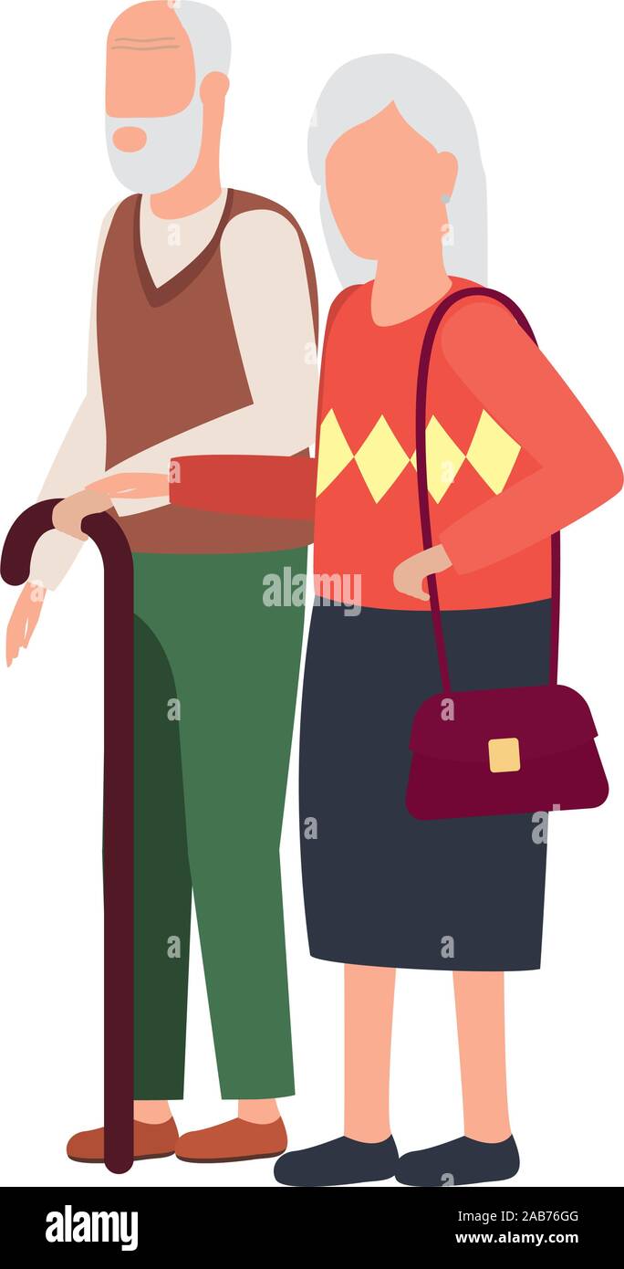 cute grand parents avatars characters Stock Vector Image & Art - Alamy