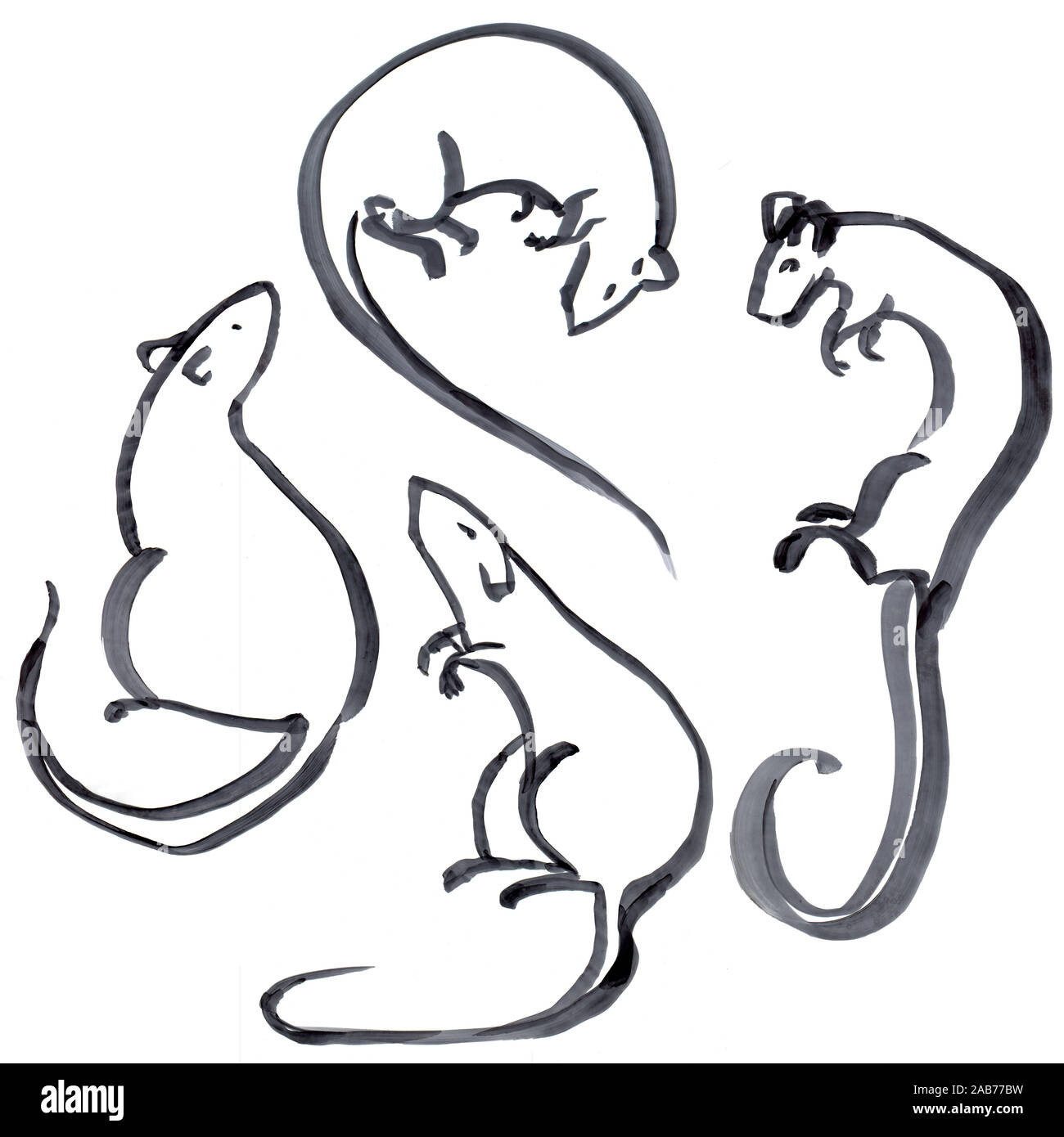 Hand drawn rat hi-res stock photography and images - Alamy