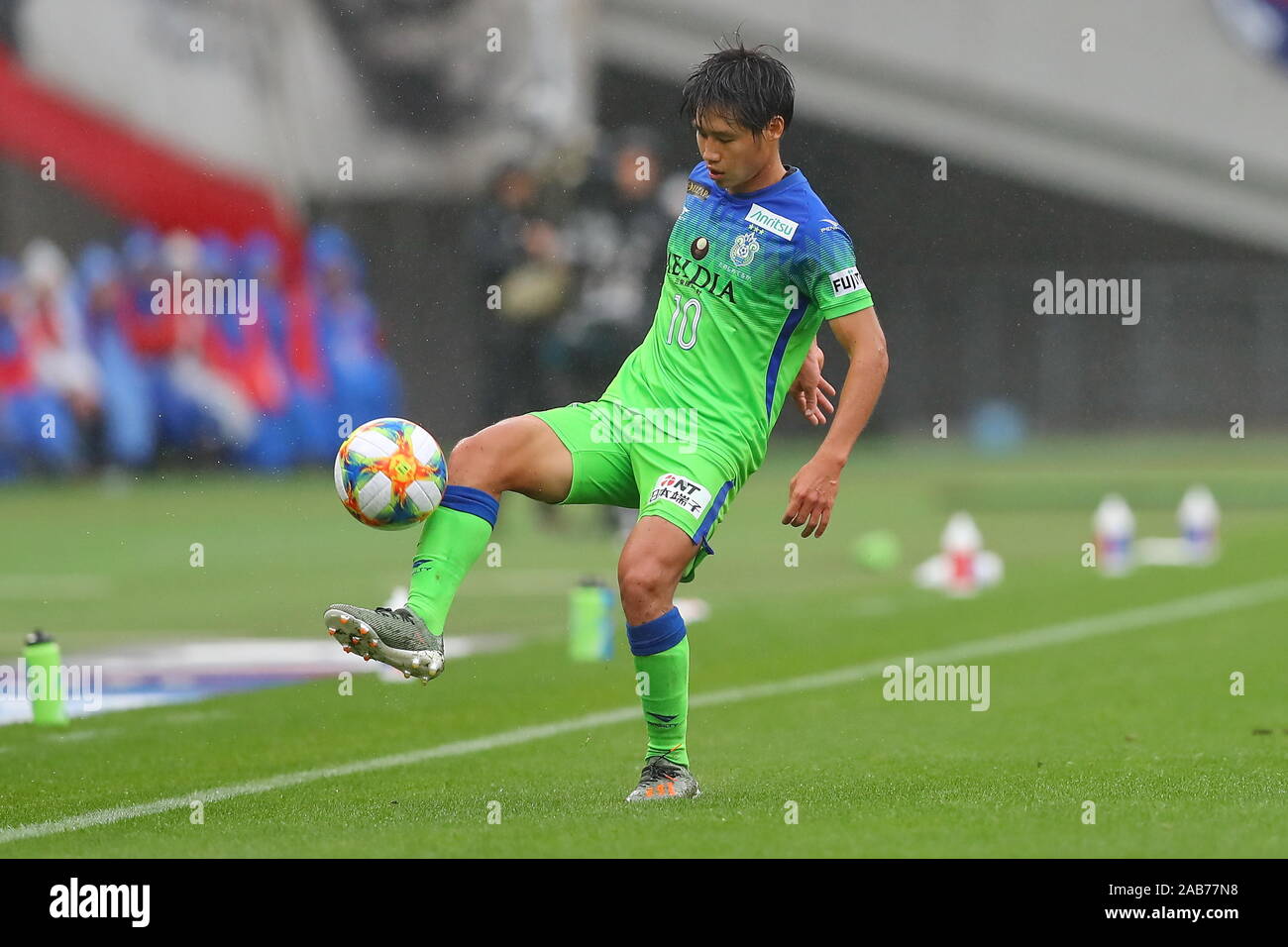 Bellmare's Naoki Yamada during the 2019 J1 League match between FC Tokyo 1-1 Shonan Bellmare at ...