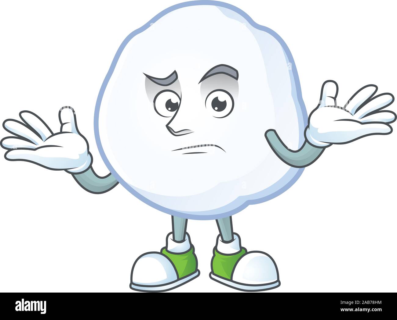 Super Cool Grinning snowball mascot cartoon style Stock Vector Image ...