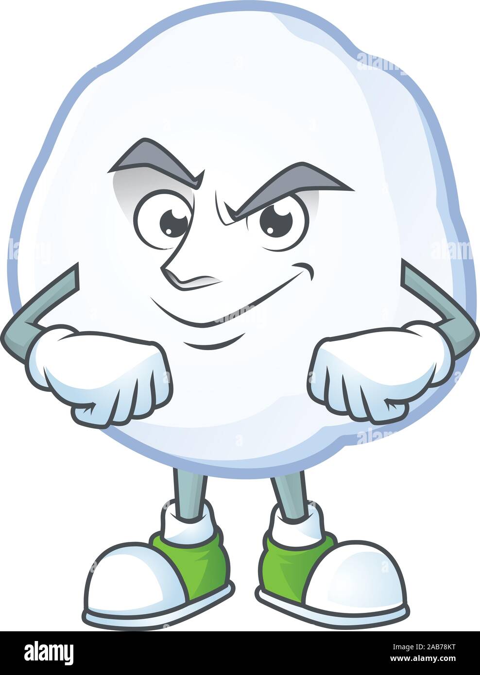 Snowball mascot cartoon style with Smirking face Stock Vector Image ...