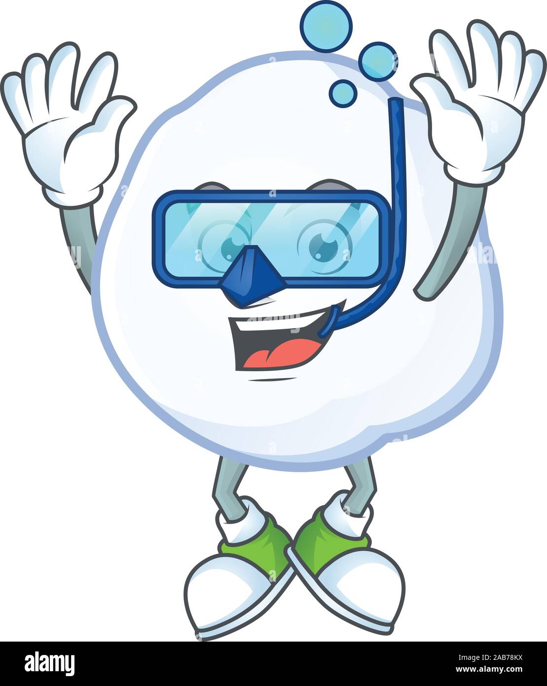 Cartoon illustration snowflake emoticon smiling hi-res stock ...