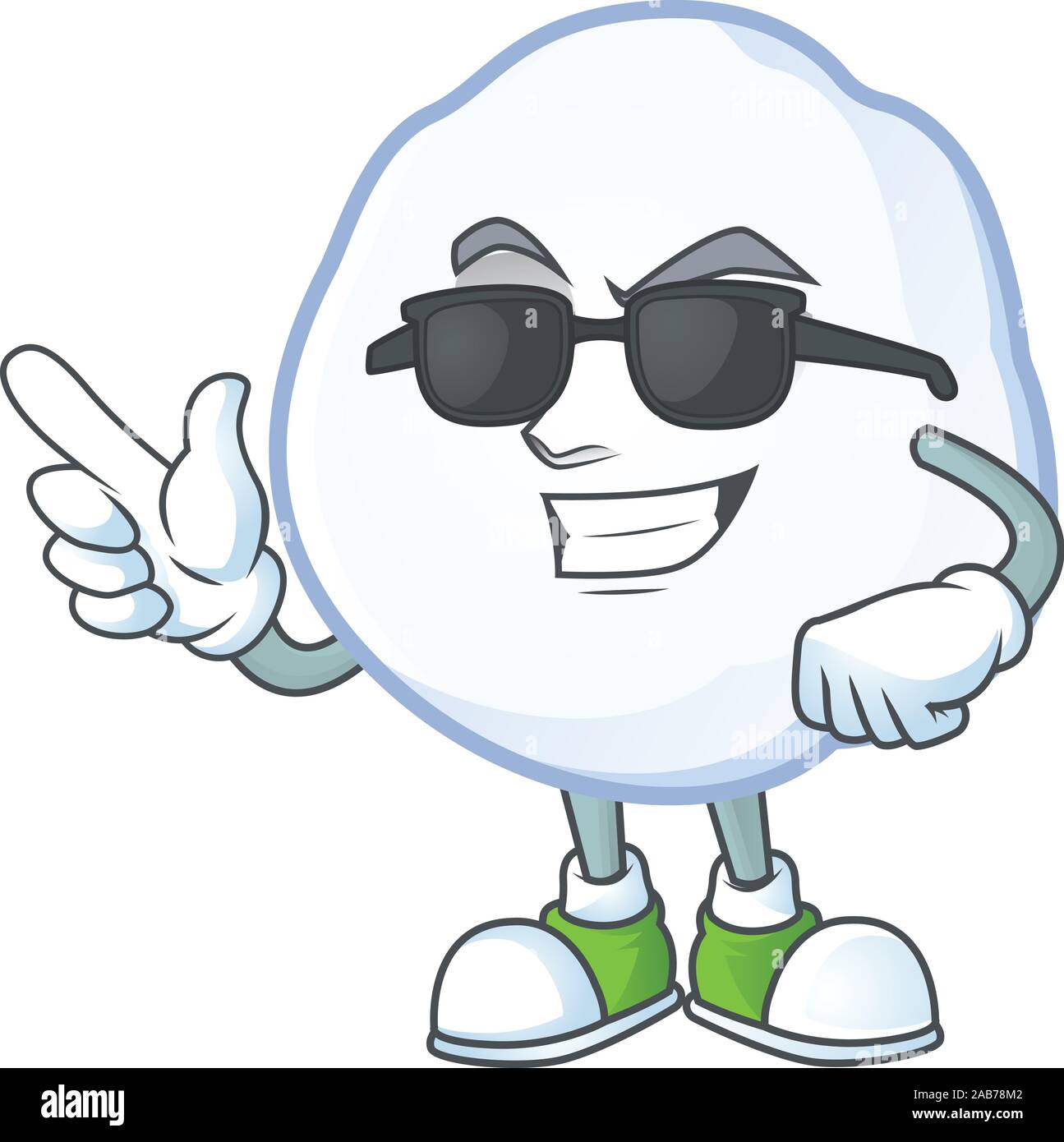 Super cool snowball character wearing black glasses Stock Vector Image ...