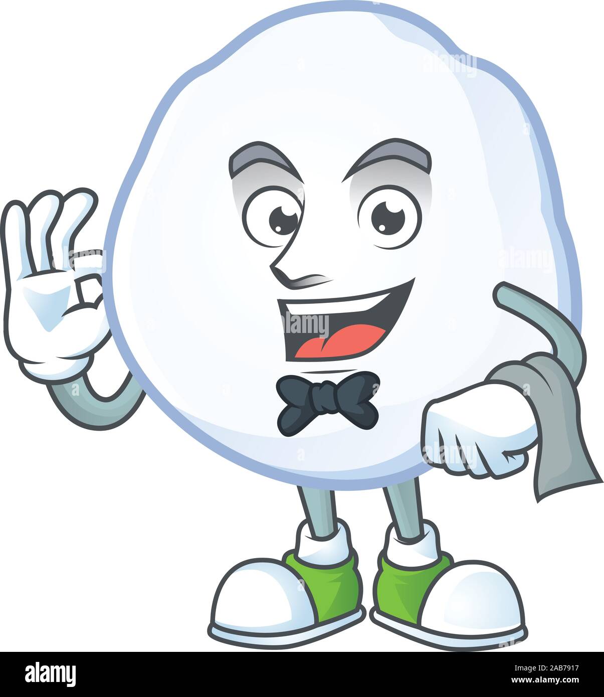 Snowball Character on A stylized Waiter look Stock Vector Image & Art ...