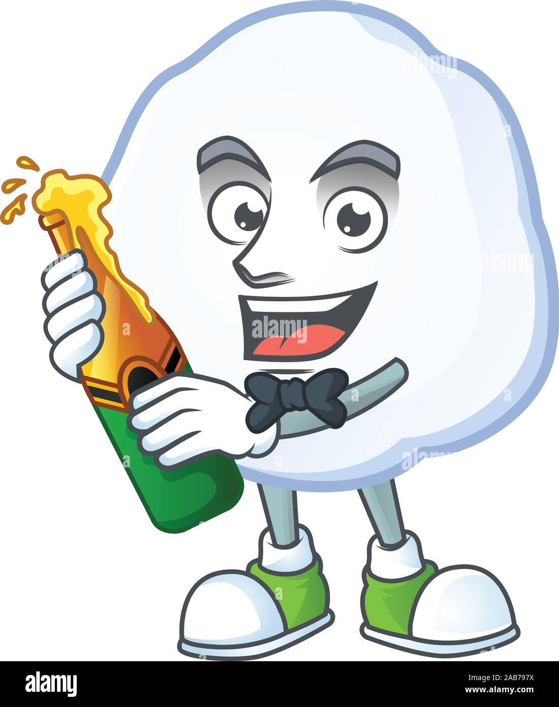 Cool snowball with beer mascot cartoon style Stock Vector Image & Art ...