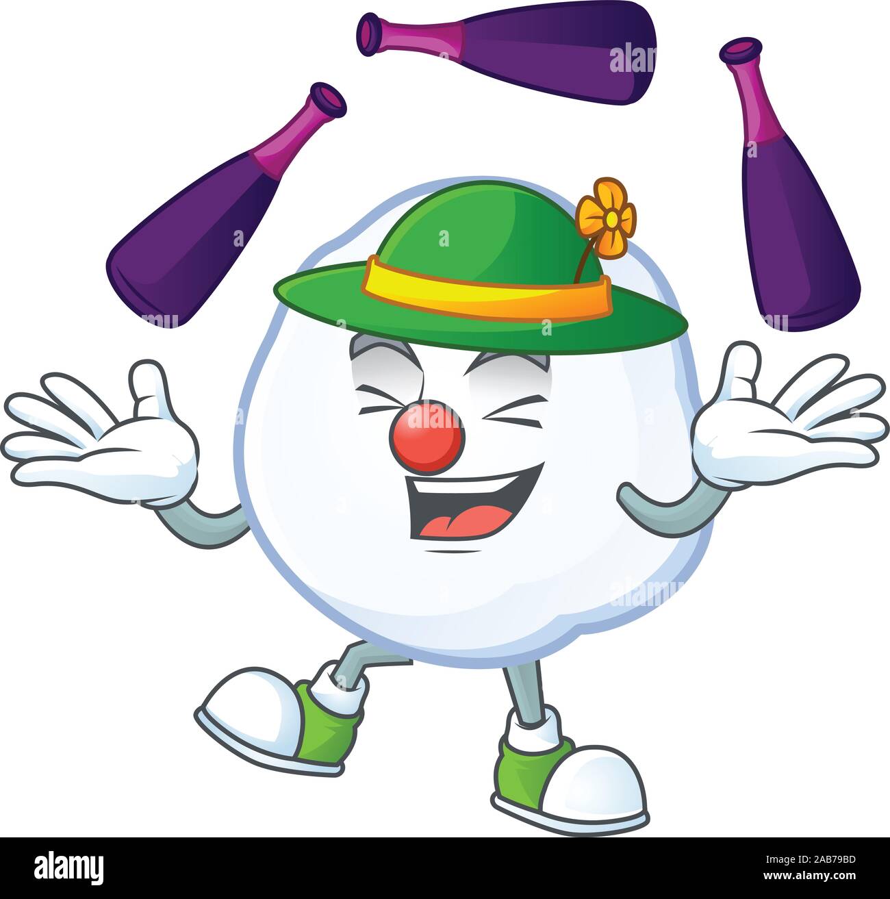 Super cool Juggling snowball mascot cartoon style Stock Vector Image ...