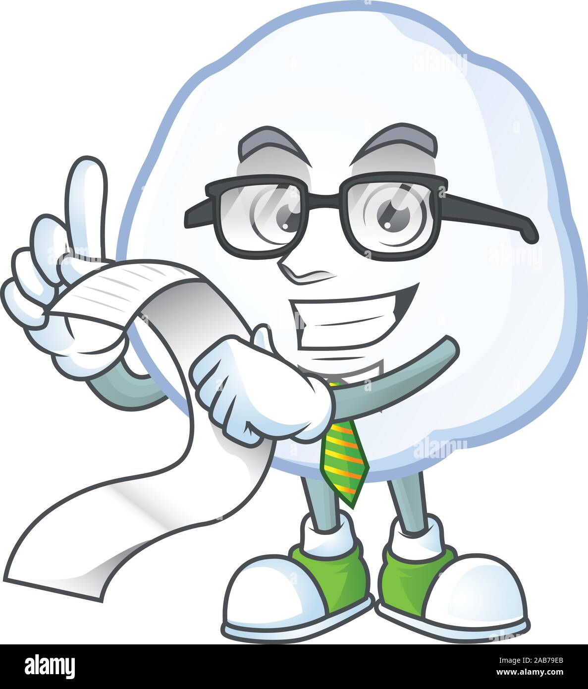 Cute snowball cartoon character with menu ready to serve Stock Vector ...