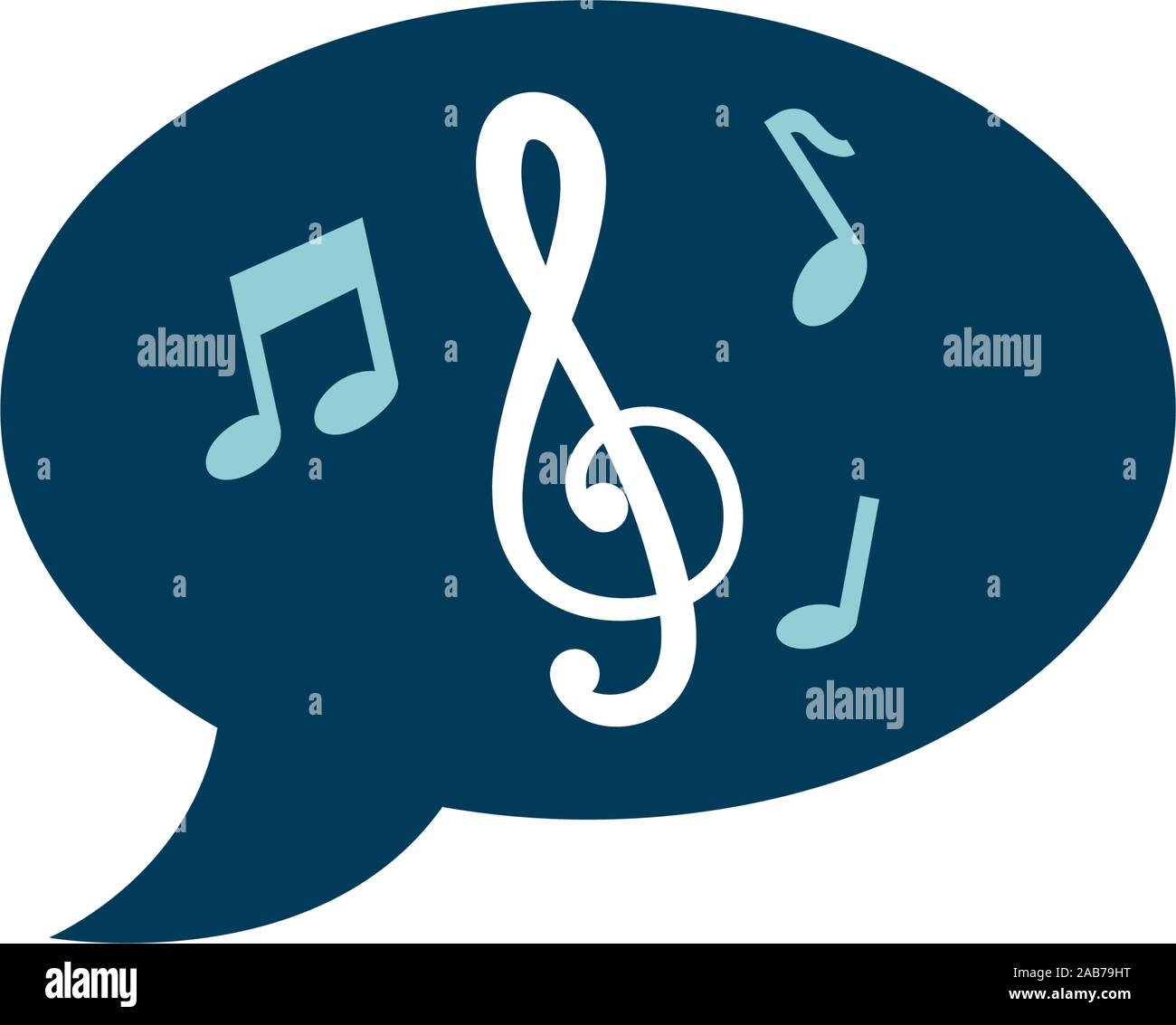 speech bubble with music note detailed style icon vector illustration ...