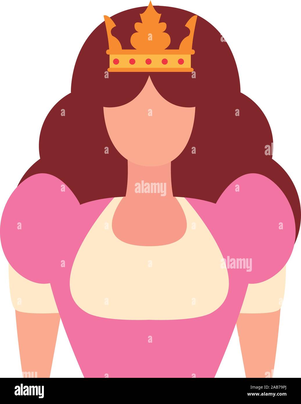 medieval queen flat style icon vector illustration design Stock Vector ...