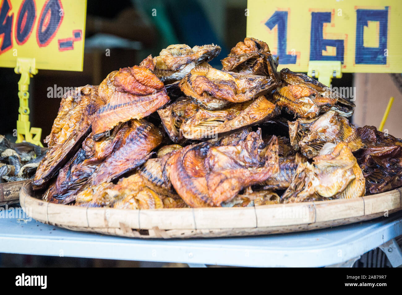 Different tasty delicacies on the exotic thai market Stock Photo - Alamy